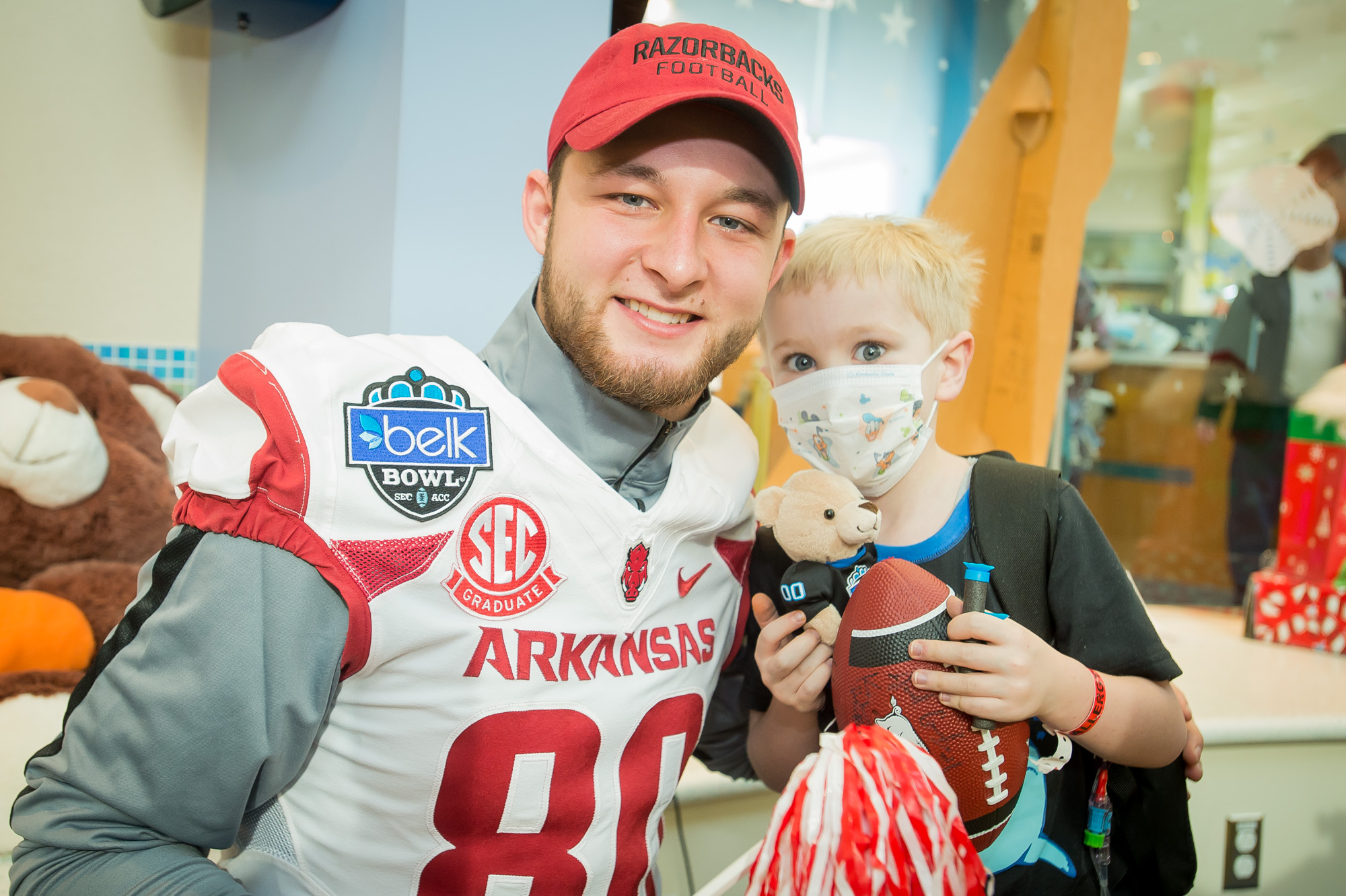 Razorbacks Visit Levine Children’s Hospital | Arkansas Razorbacks