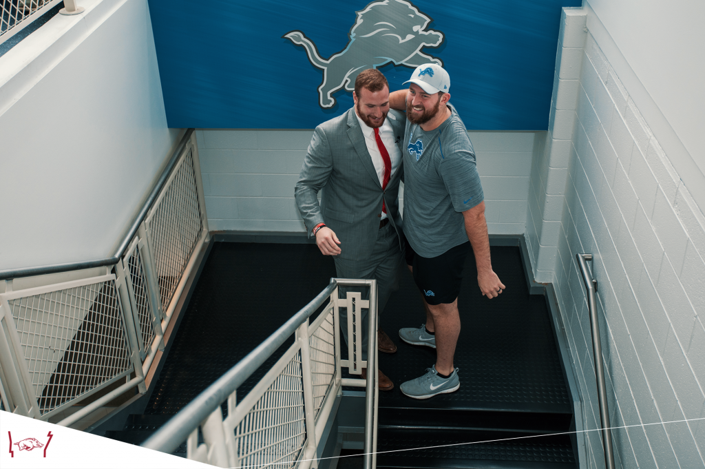 Frank Ragnow Arrives in Detroit | Arkansas Razorbacks