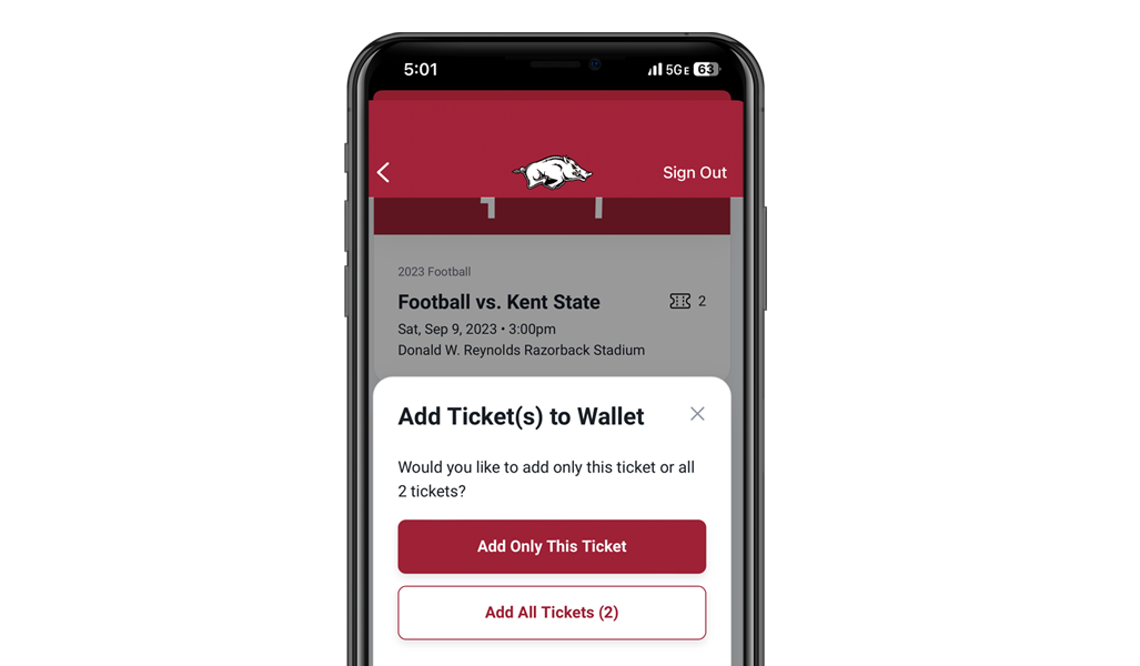 Mobile Tickets | Arkansas Razorbacks