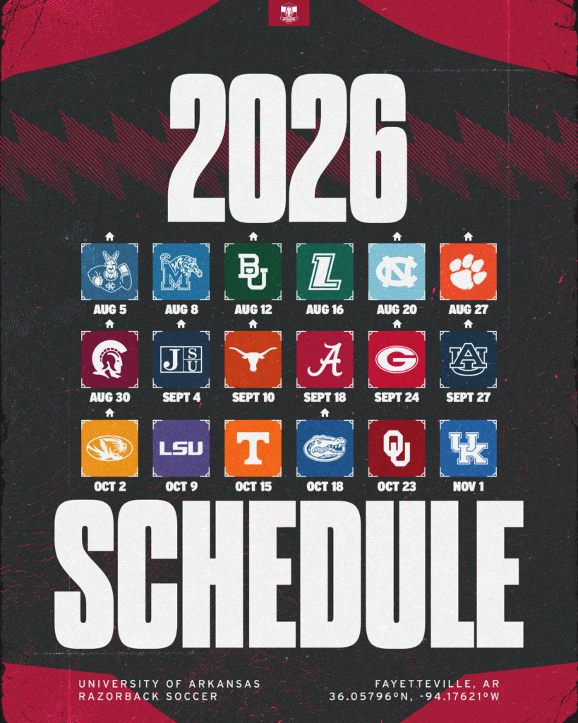 Soccer Announces 2026 Schedule | Arkansas Razorbacks